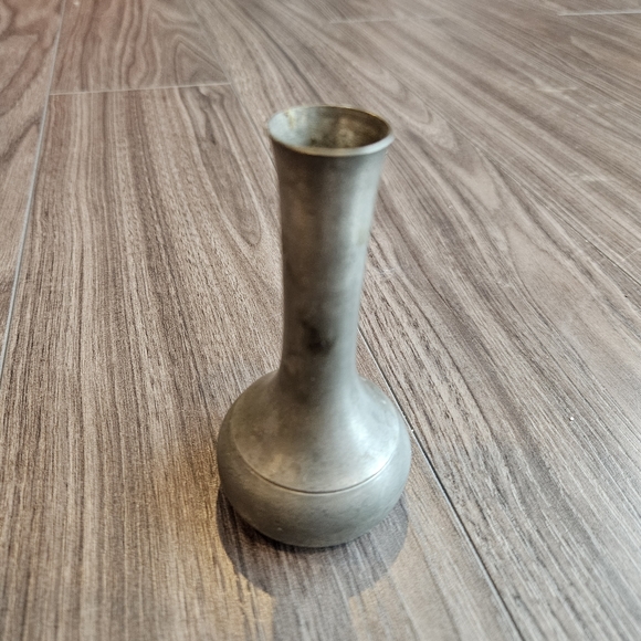 Accents | Vintage Pewter Bulb Bottom Flute Flower Bud Vase 4 | Poshmark